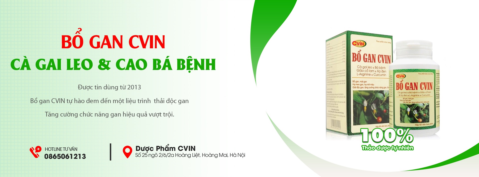 Bổ gan CVIN - Giải độc gan, tăng cường chức năng gan - Dược phẩm CVIN